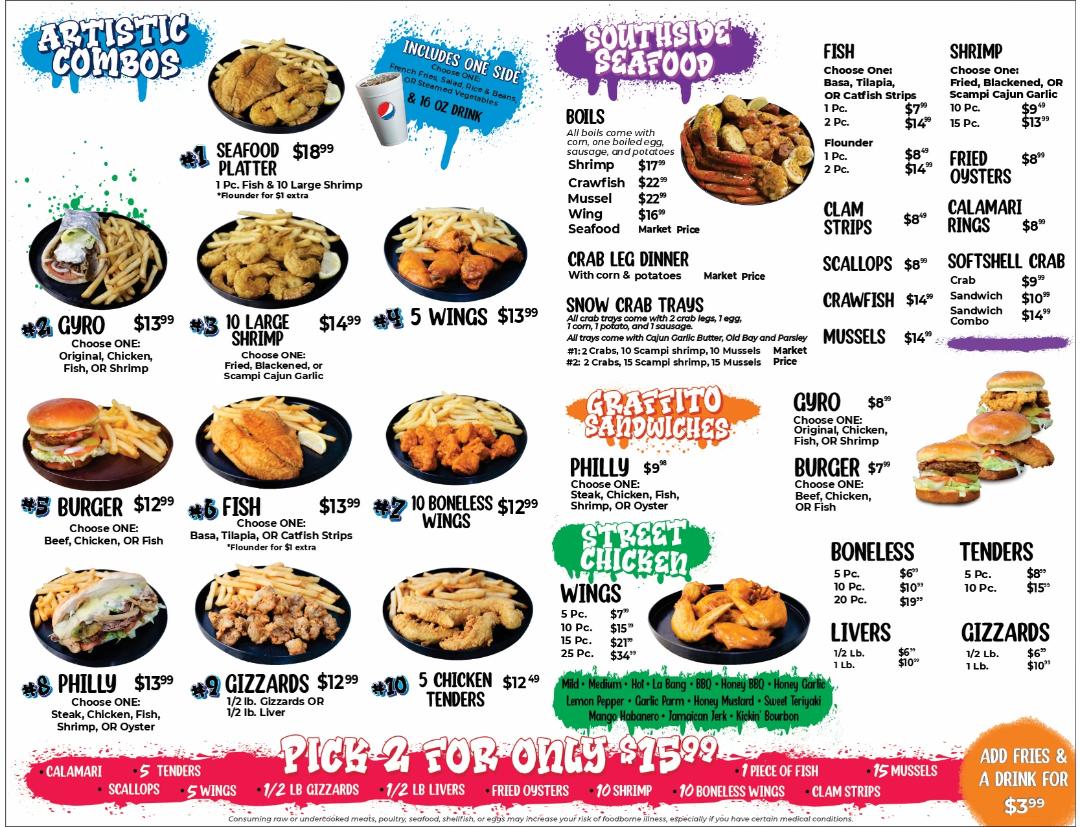 Graffiti Seafood & More | Fast Casual Seafood Restaurant in Ocala, Florida