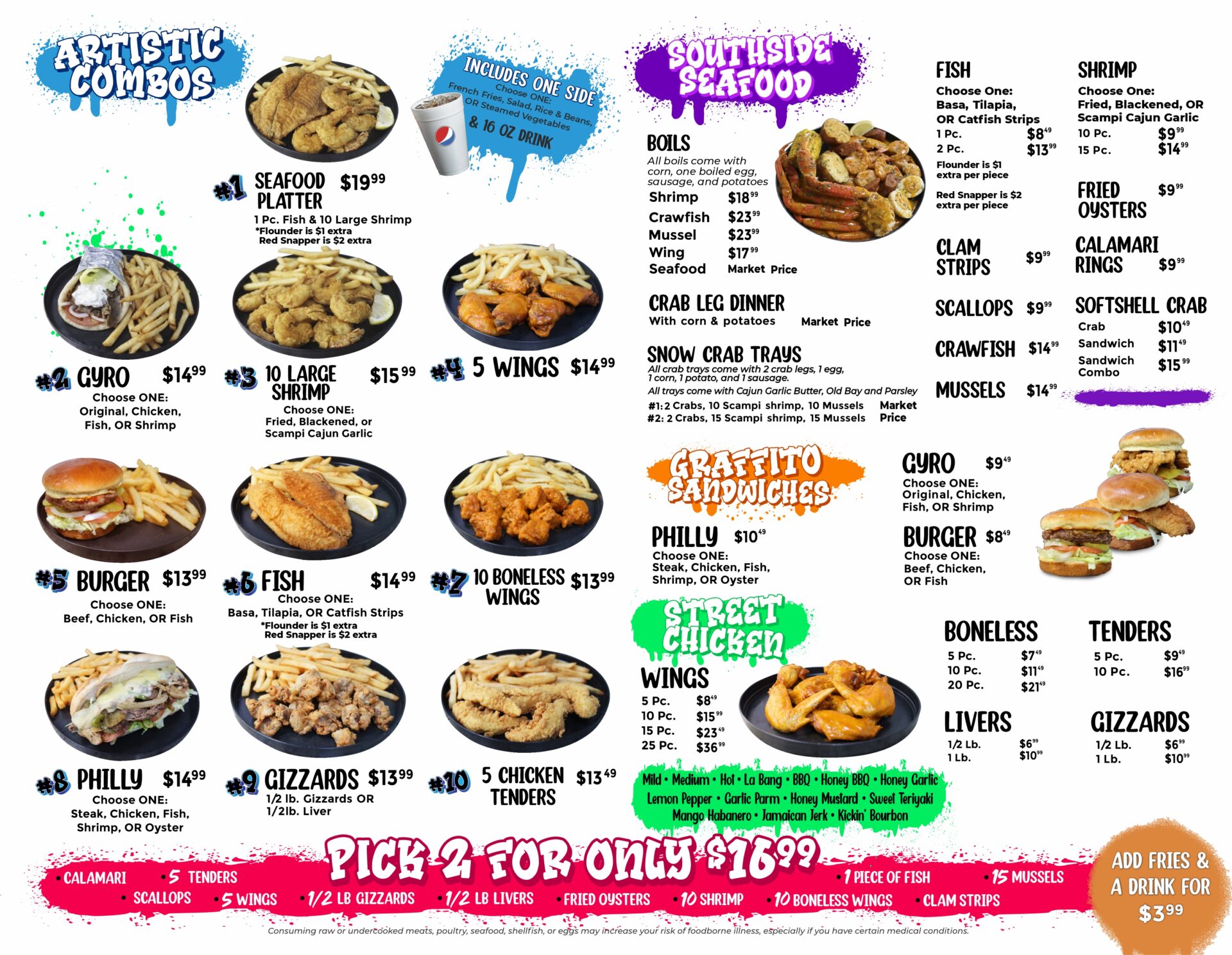 Graffiti Seafood & More | Fast Casual Seafood Restaurant in Ocala, Florida